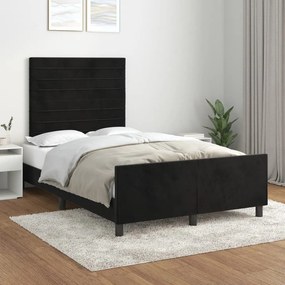 Rám postele bez matrace černý 120 x 200 cm samet 3125808