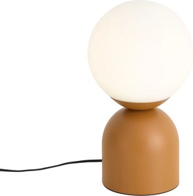 Stolní lampa Hotelový šik oranžová s opálovým sklem - Pallon Trend