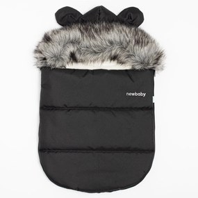 Luxusní zimní fusak s kapucí s oušky New Baby Alex Fleece black