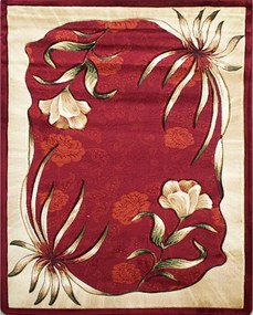 BE Koberec Adora 7004 RED - červený obdélníkový Rozměr: 120x180 cm
