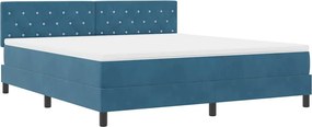 Postel s boxspringem s matrací Tmavě modrá 180 x 200 cm samet 3339126