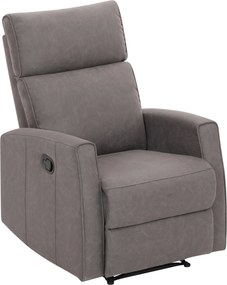 XXXLutz RELAXAČNÍ KŘESLO, kov, textil, šedá Xora - Relaxační křesla - 000454003901