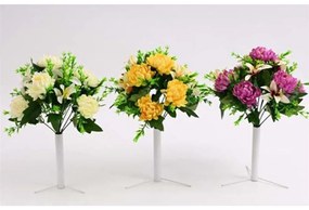 Kytice chryzantém, lilií - 17 x 17 x 34 cm
