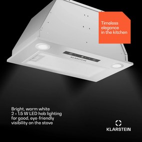 Klarstein Paolo 52, vestavná digestoř, 52 cm, 439 m³/h, LED Touch, A++