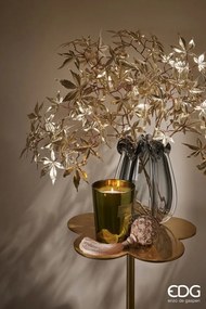 Skleněná váza Volute šedá, 30x19 cm