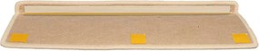 Schodové rohože 15 ks 65 x 21 x 4 cm stříbrné s obdélníkovým okrajem 326907