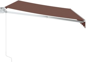 Ručně zatahovací markýza hnědá 350 x 250 cm 3215699