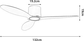 ZEVENTI - LED Stropní ventilátor VENTORA LED/24W/230V Wi-Fi Tuya černá + DO