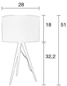 Bílá stolní lampa Zuiver Tripod