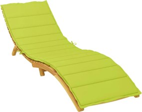 Poduška na lehátko jasně zelená 200 x 70 x 3 cm oxfordská látka 314229