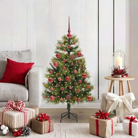 Umělý sklopný vánoční stromeček s kužely Zelená 120 cm 3395071