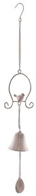 Kovová závěsná dekorace zvon s ptáčkem 159153
