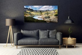 akrylový obraz Hora Jezero Krajina 120x60 cm