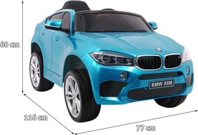 Ramiz Dětské elektrické autíčko BMW X6M lakované - modré SUV + dálkové ovládání