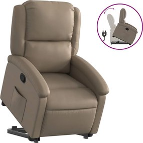Zvedací polohovací křeslo cappuccino umělá kůže 3204232