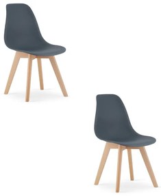 Set dvou jídelních židlí KITO břidlicový (2 ks)