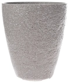 Plastový obal na květináč Ladrido světle šedá, 22 x 26 cm