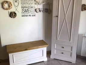 Bílý nábytek Truhla Marone, dekor bílá-dřevo, masiv, borovice