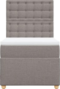 Box spring postel s matrací taupe 90x200 cm textil 3291181
