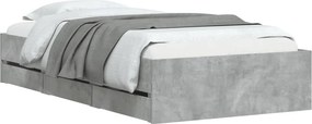 Rám postele se zásuvkami betonově šedý 90 x 200 cm kompozit 3207297