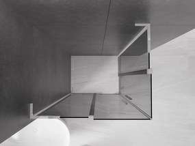 Mexen Velar L Duo, sprchový kout s posuvnými dveřmi 100 x 90 cm, 8mm šedé sklo, chromová, 871-100-090-02-43-01