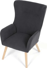 Relaxační křeslo ušák SIRI - šedý manšestr