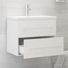 Skříňka se zápustným umyvadlem bílá kompozitní dřevo 3099041