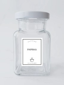 Samolepka na kořenky PAPRIKA bílá 3 × 4 cm základní písmo