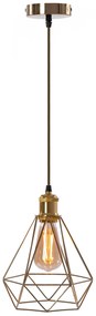 Toolight - Závěsná lampa kovová 392197, zlatá, OSW-09680