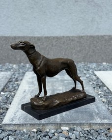 Bronzová socha - Greyhound soška loveckého psa