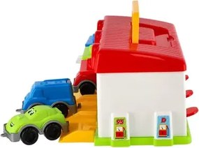 TEDDIES Garáž s autíčky / 3 auta / plast / od 3 let