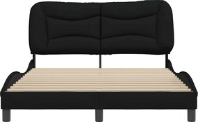 Rám postele bez matrace Hvar černý 140 x 200 cm textil 3207774