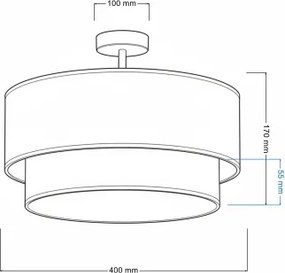 Brilagi - LED Přisazený lustr BOHO ECO 1xE27/10W/230V pr. 40 cm béžová/krémová