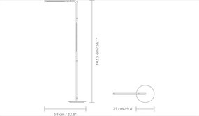 LED stmívatelná stojací lampa v mosazné barvě (výška 142,5 cm) Omni Floor – UMAGE