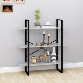 Knihovna Betonově Šedá 100 X 30 X Betonová Šedá - kompozitní dřevo / 105 cm
