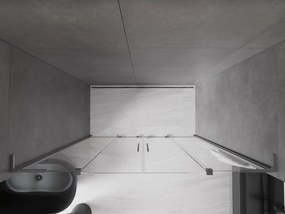 Mexen Velar L Duo, posuvné sprchové dveře do otvoru 200 cm, 8mm čiré sklo, grafit broušený, 871-200-003-02-66