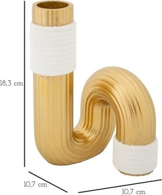 Váza Bann Big 18 cm zlatá/bílá
