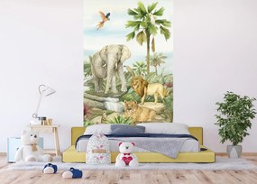 Dětská vliesová fototapeta na zed' Zvířata Divočiny | 150 x 270 cm | DFTD2P5607