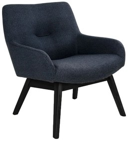 House Nordic Lounge Chair v látce, tmavě šedá s černými nohami