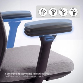 Ergonomická kancelářská židle šedá VECTOR
