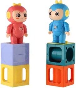 TEDDIES Magnetická kuličková dráha s figurkami / 102 dílků / plast / o