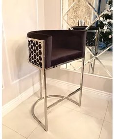 Elegantní barová židle VELUR