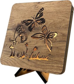 Li-Go "Motýli" lampa 19x19 cm provedení povrchu: dub světlý