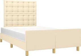 Rám postele bez matrace krémový 120 x 200 cm textil 3125370