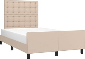 Rám postele s čelem cappuccino 120x200 cm umělá kůže 3125566
