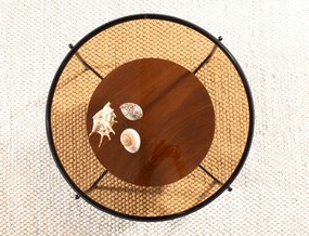 Konferenční stolek Prima B 74 cm ořech/černý