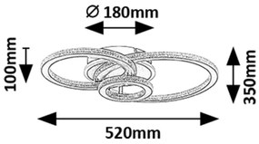 Rabalux 71392 - LED Stm. stropní svítidlo MAZIAR LED/40W/230V 3000-6500K + DO