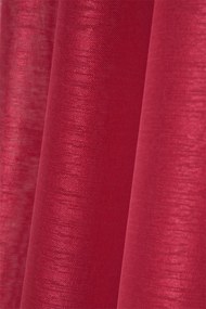 Dekorační záclona s kroužky LINWOOD červená 140x260 cm (cena za 1 kus) France