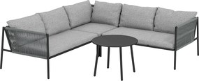 Sada zahradního nábytku Outsunny - ratanový lounge set se rohovým gaučem, stoly a polštáři - odolný proti povětrnostním vlivům pro 6 osob | Aosom