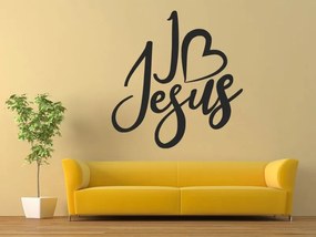 Samolepka na zeď Nápis I love Jesus 0658